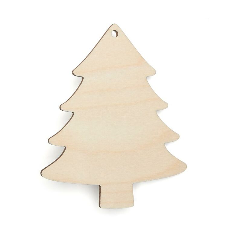Wooden Tree With Star Shape Christmas Craft Shapes Cutout Blanks to Paint